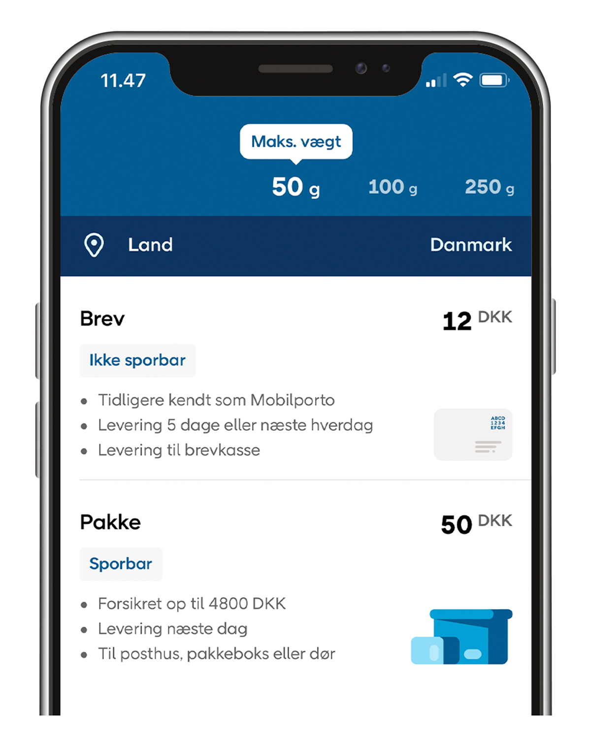 Spor dine pakker nemt og køb porto med PostNords app | PostNord